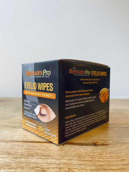 Blephadex Pro Eyelid Wipes with Manuka Honey – Invision Eyecare